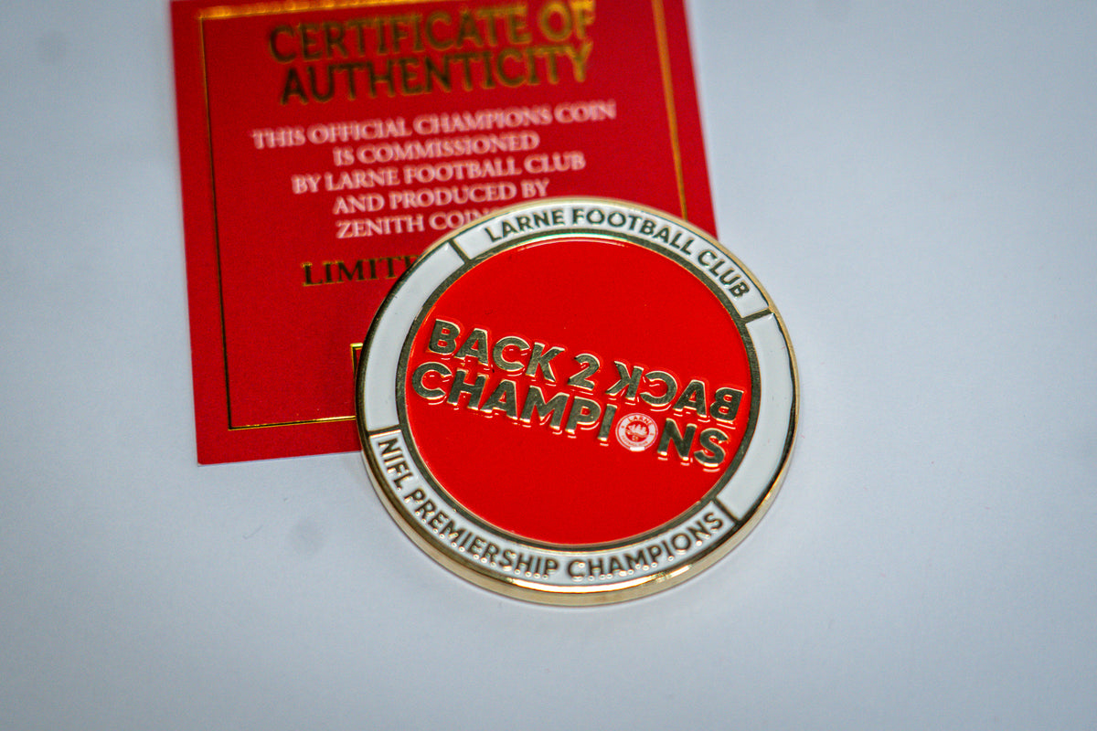 Back 2 Back Champion Coin - Limited Edition – Larne FC Online Superstore
