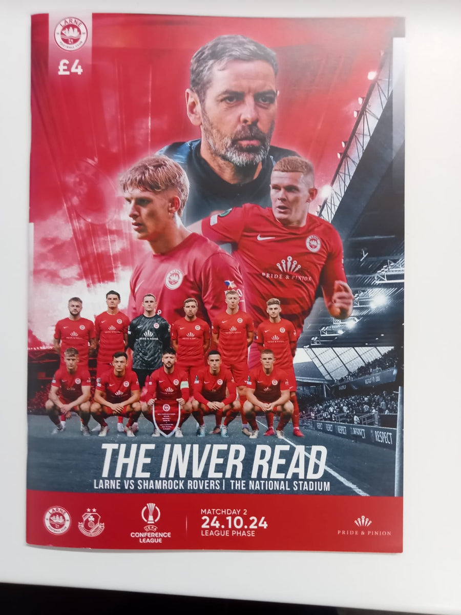 UECL Larne vs Shamrock Rovers Programme – Larne FC Online Superstore